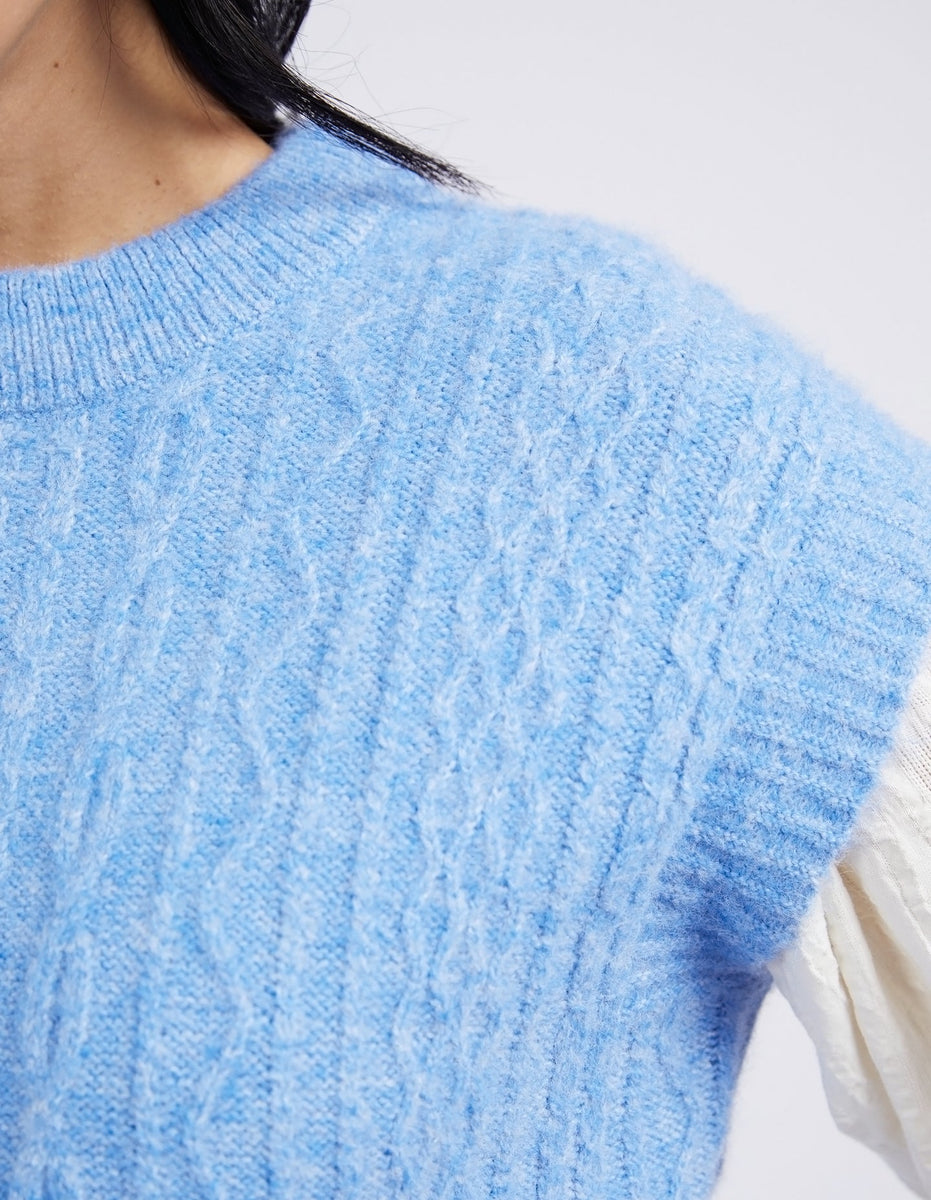 Bramble Knit Vest - Hydrangea – Sustainable Soul - Black Rock